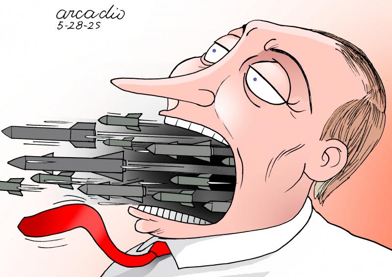 Putin, the man of war. | Cartoon Movement